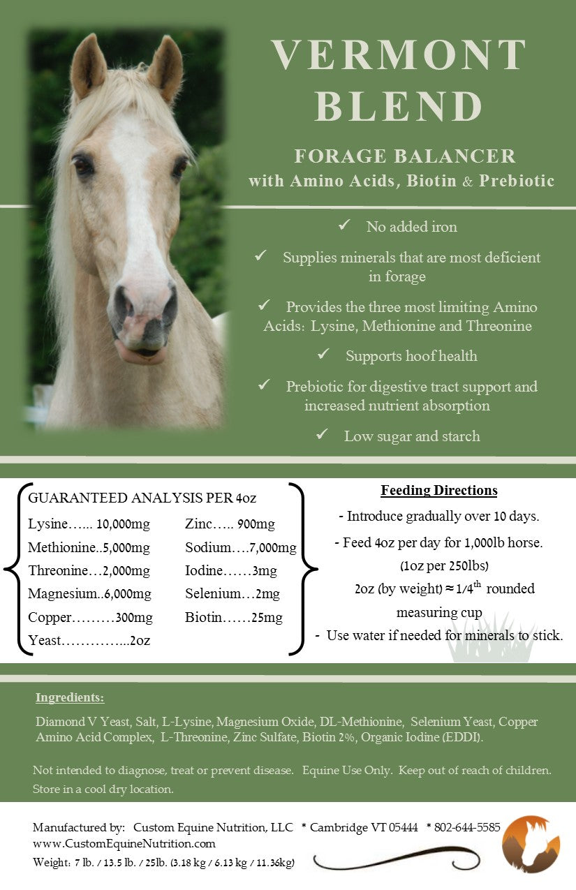 Vermont Blend – Custom Equine Nutrition